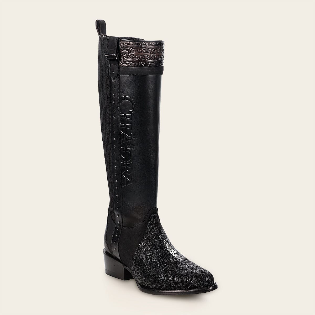Bota casual en piel genuina de mantarraya para dama – Cuadra México