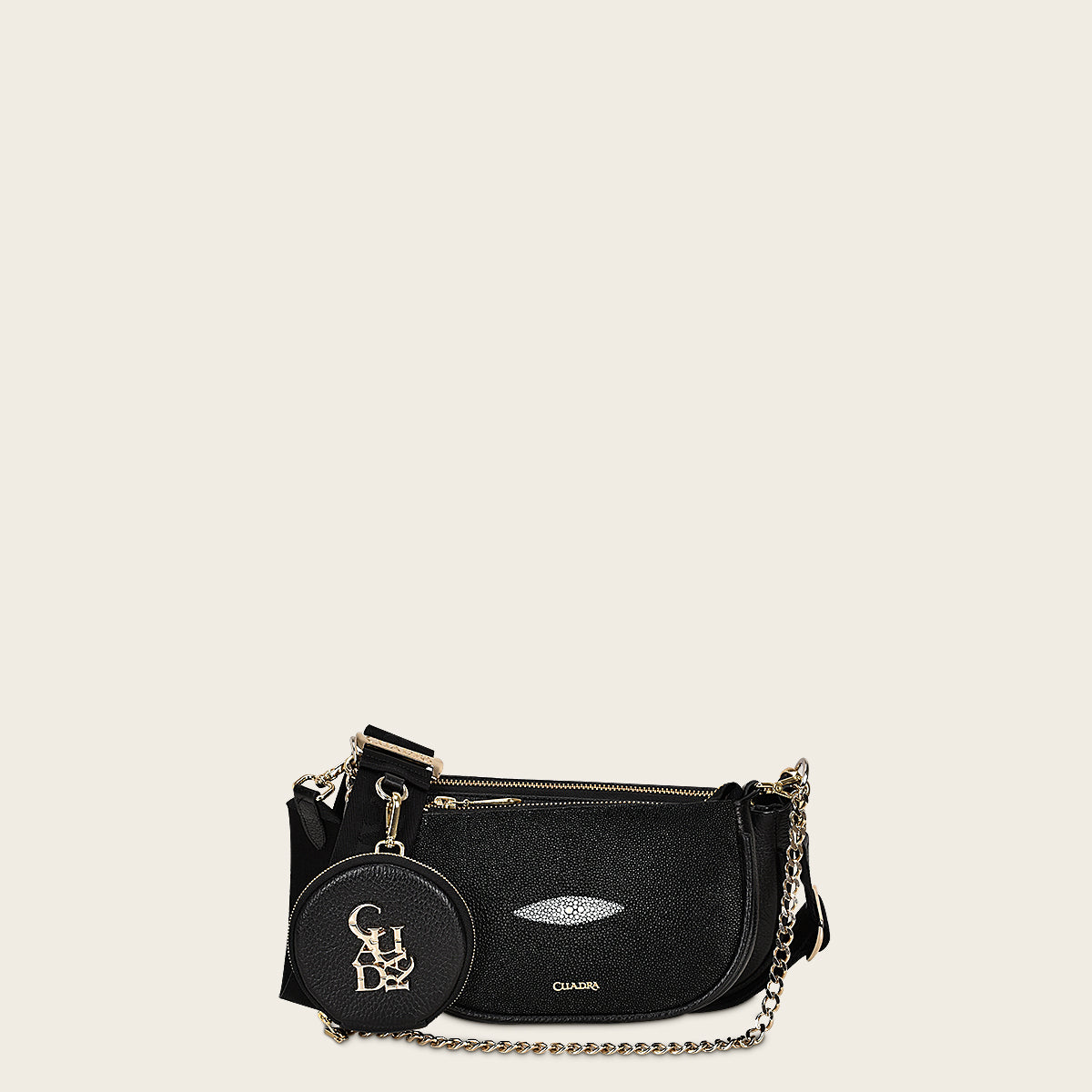 Crossbody en piel genuina de mantarraya para dama – Cuadra México
