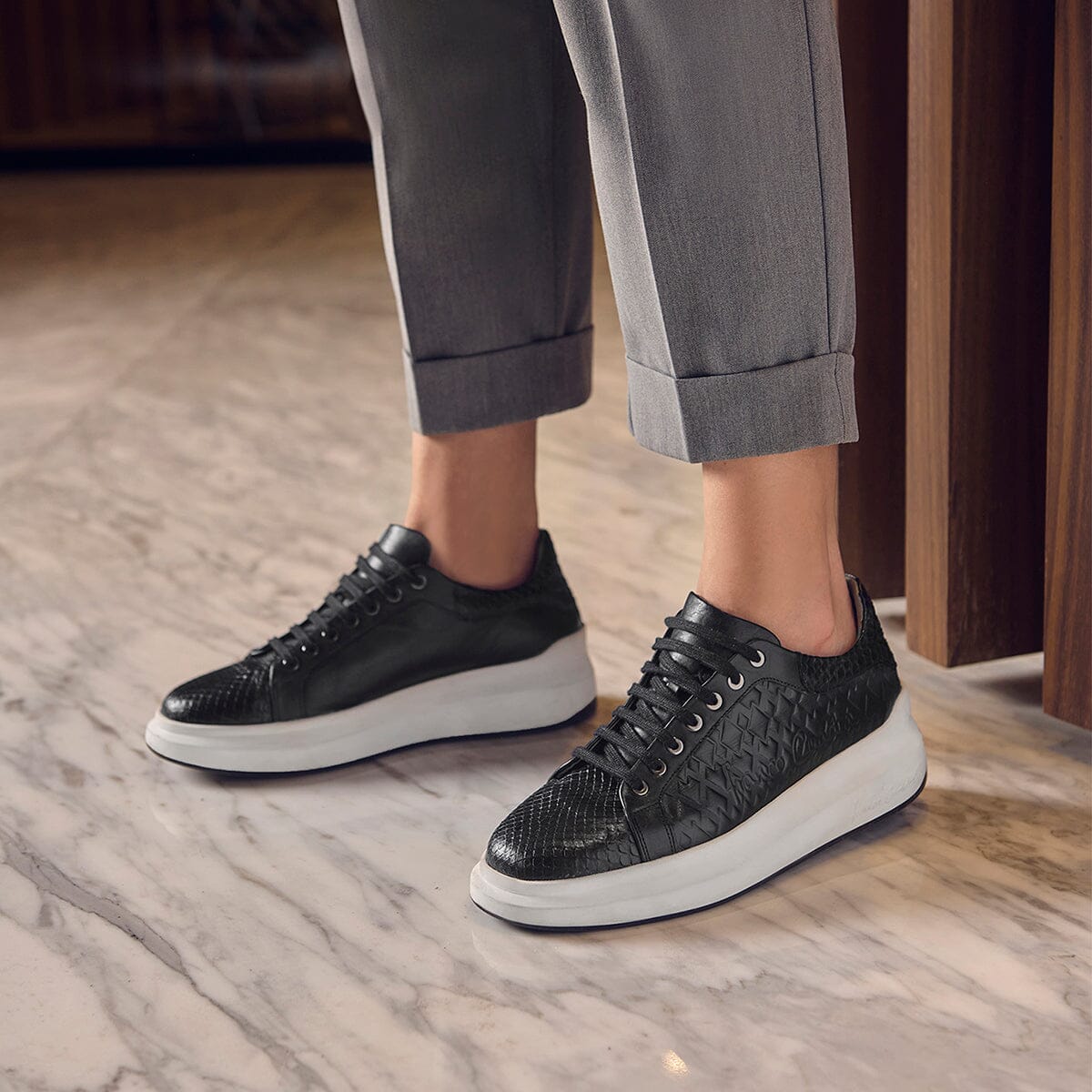 Tenis en piel genuina de mantarraya para dama – Cuadra México